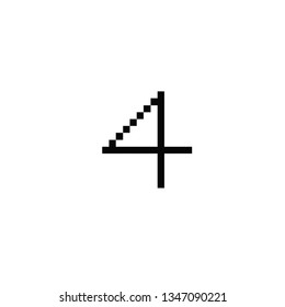 Pixel Art Number4 스톡 벡터(로열티 프리) 1379108405 | Shutterstock