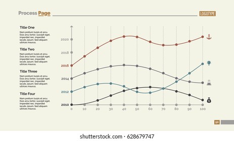 Four Point Charts Slide Template Stock Vector (Royalty Free) 615070058 ...