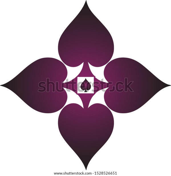 Four Pointed Spade Decal Icon Motif Stock Vector (Royalty Free) 1528526651