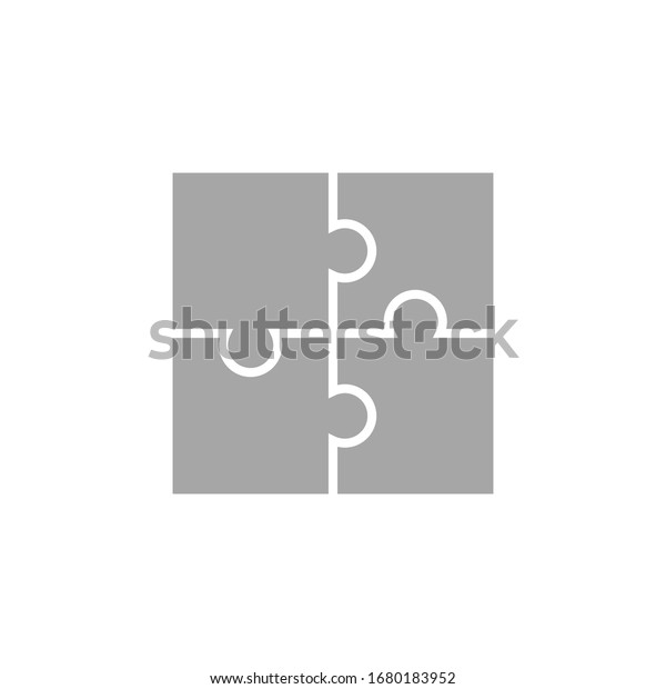 Four Puzzle Pieces Vector Illustration Isolated Stock Vector (Royalty ...