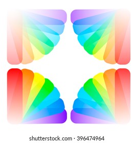 Four Rainbow On White Background Stock Vector (Royalty Free) 396474964 ...