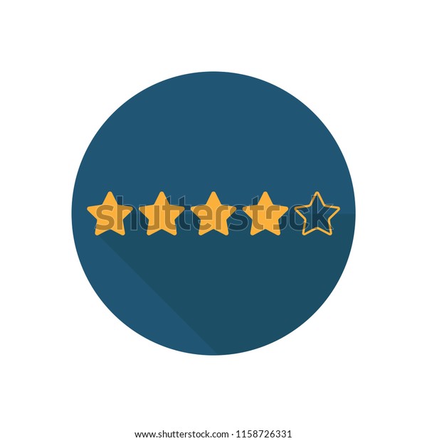 Four Rating Star Customer Review Rating Stock Vector (Royalty Free ...