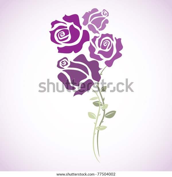Four Red Roses Sketch Illustration Stock Vector (Royalty Free) 77504002 ...