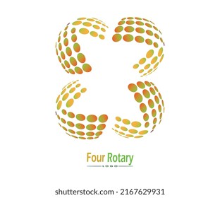 Four Rotary Design Logo Template Stock Vector (Royalty Free) 2167629931 ...