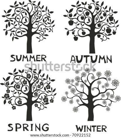 Seasons Clipart Black And White | Free download on ClipArtMag