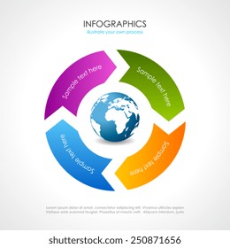 Four Segments Cycle Diagram Stock Vector (Royalty Free) 250871656