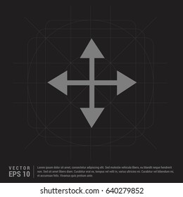 Four Side Arrow Icon Stock Vector (Royalty Free) 640279852 | Shutterstock