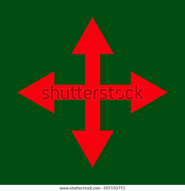 Four Sided Arrowvector Icon Stock Vector (Royalty Free) 505550755 ...