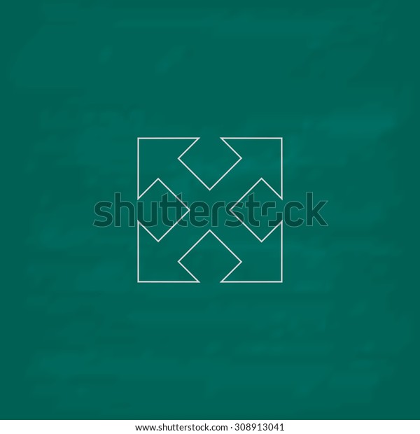 Four Sides Arrow Outline Vector Icon Stock Vector (Royalty Free ...