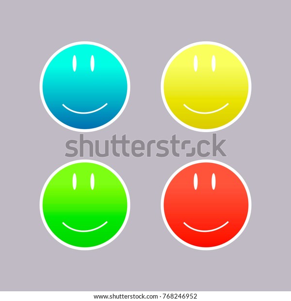 Four Smileys Vector Illustration: เวกเตอร์สต็อก (ปลอดค่าลิขสิทธิ์ ...