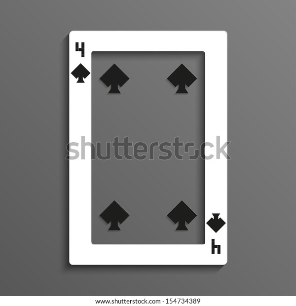 Four Spades Playing Card Stock Vector (Royalty Free) 154734389 ...