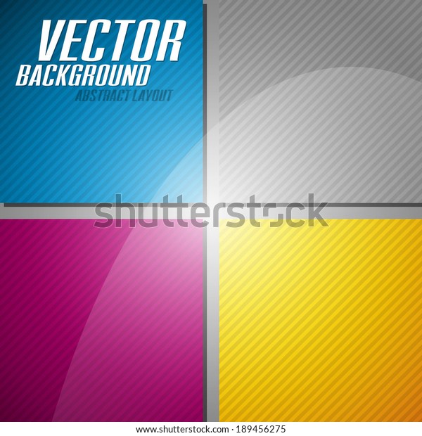 Four Squares Cmyk Color Vector Layout Stock Vector (Royalty Free ...