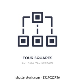 Four Squares Icon On White Background Stock Vector (Royalty Free ...