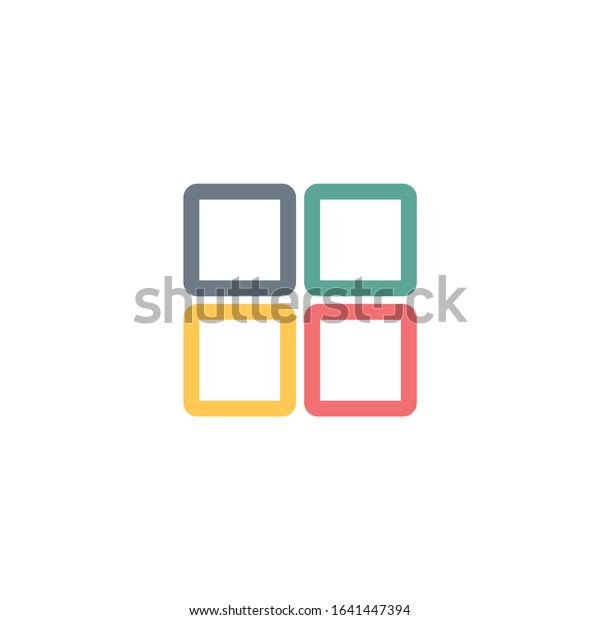 Four Squares Logo Design Grid Vector Stock Vector (Royalty Free ...