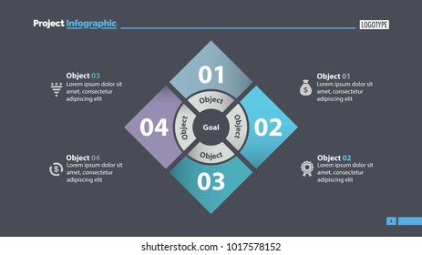 Four Squares Strategy Slide Template Stock Vector (Royalty Free) 772206115