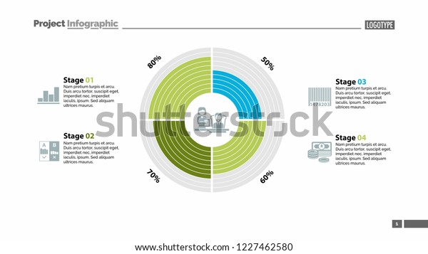 Four Stages Comparison Circle Diagram Template Stock Vector (Royalty ...