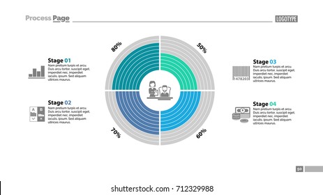 Four Stages Comparison Slide Template: vector de stock (libre de ...