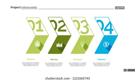Four Stages Process Chart Slide Template Stock Vector (Royalty Free ...