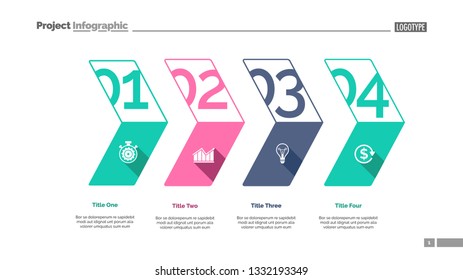 Four Stages Process Chart Slide Template Stock Vector (Royalty Free ...