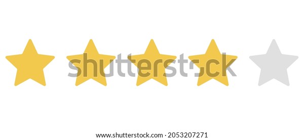 Four Stars Icon Vector Illustration Isolated Stock Vector (Royalty Free ...