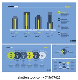 Four Statistics Slide Templates Set Stock Vector (Royalty Free ...