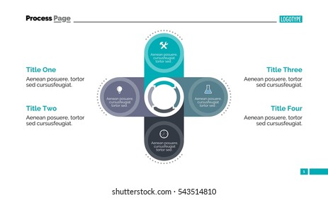 Four Step Circle Diagram Slide Stock Vector (Royalty Free) 543514810