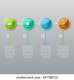 Four Steps Infographics Can Illustrate Strategy Stock Vector (Royalty ...