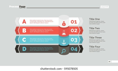 Four Steps List Slide Template Stock Vector (Royalty Free) 595078505 ...