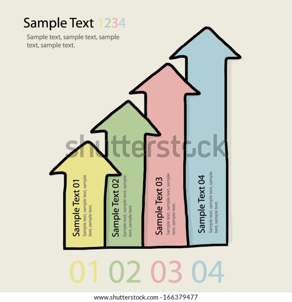 Four Steps Progression Info Graphics Element Stock Vector (Royalty Free ...