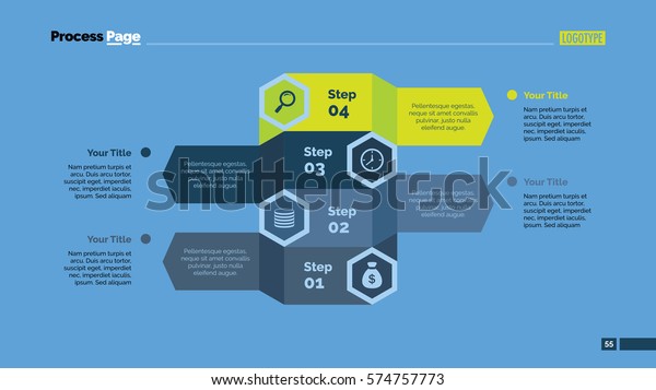 Four Steps Strategy Slide Template Stock Vector (Royalty Free ...