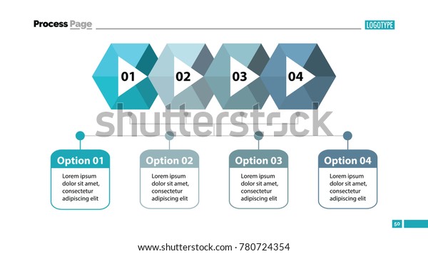 Four Steps Strategy Slide Template Stock Vector (Royalty Free) 780724354