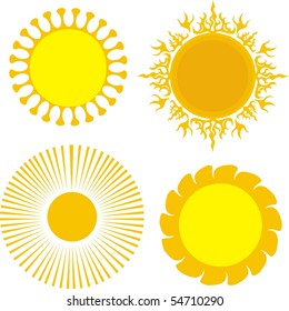 Set Sun Icon Vector Stock Vector (Royalty Free) 487022122 | Shutterstock