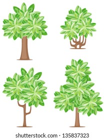 Four Tree Icons 库存矢量图（免版税）135837323 | Shutterstock