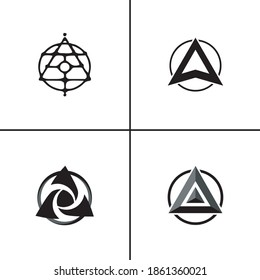 Four Triangles Logo Black Color On 库存矢量图（免版税）1861360021 | Shutterstock
