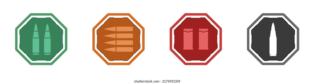Four Types Cartridge Vector Set Vector Stock Vector (Royalty Free ...