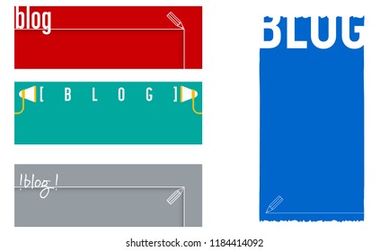 Four Vector Banners Theme Blog Vector Stock Vector (Royalty Free ...