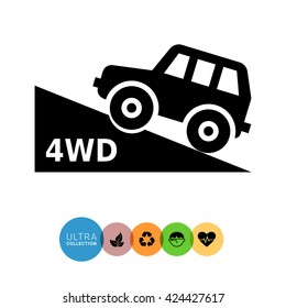 Four Wheel Drive Car Stock Vector (Royalty Free) 424427617