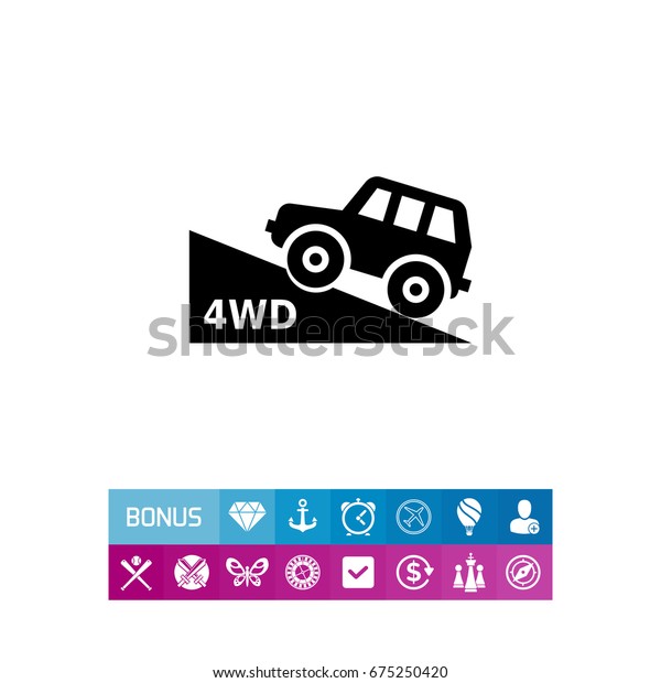 Four Wheel Drive Car Stock Vector (Royalty Free) 675250420 | Shutterstock