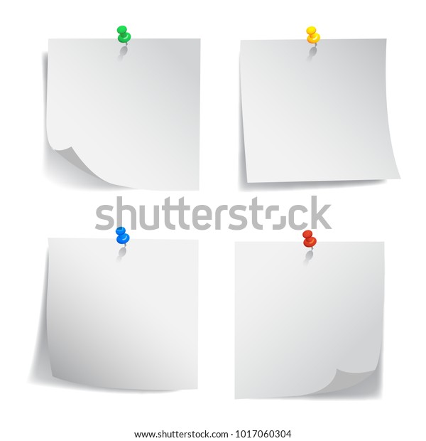 Four White Sticky Papers Stock Vector Stock Vector (Royalty Free ...