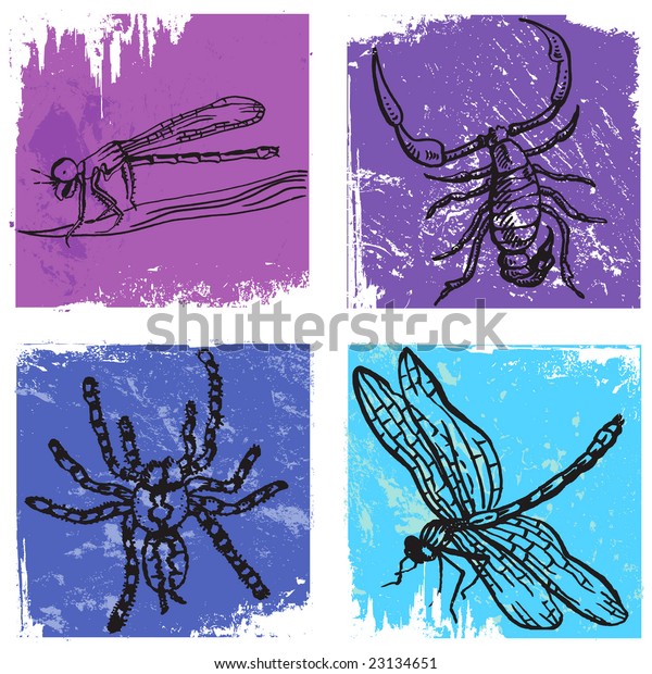 Four Windows Danger Poison Animals Stock Vector (Royalty Free) 23134651 ...