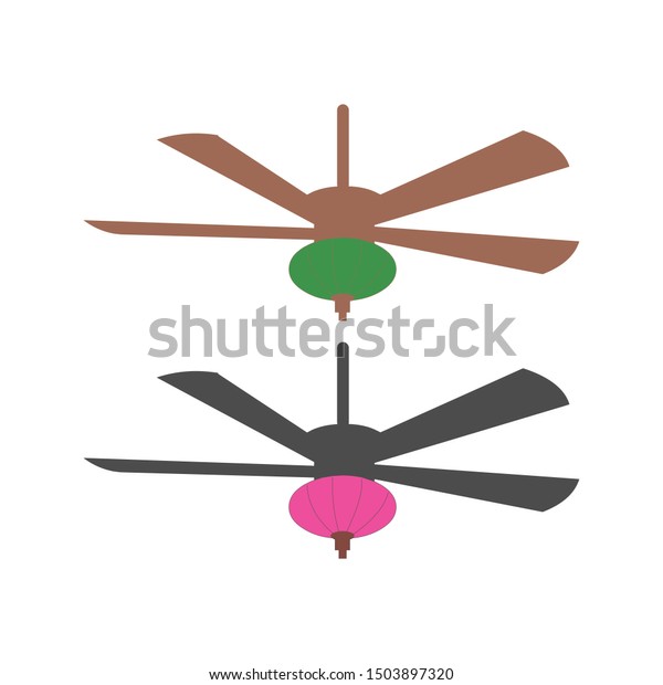 Four Winged Ceiling Fans Cartoon Vector: เวกเตอร์สต็อก (ปลอดค่า ...