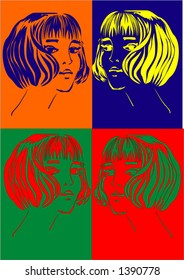 One Continuous Line Drawings Abstract Portrait Stock Vector (Royalty ...