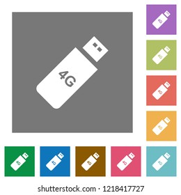 Fourth Generation Mobile Stick Round Color Stock Vector (Royalty Free ...