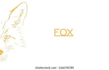 Fox Banner Template Foxes Background White Stock Vector (Royalty Free ...