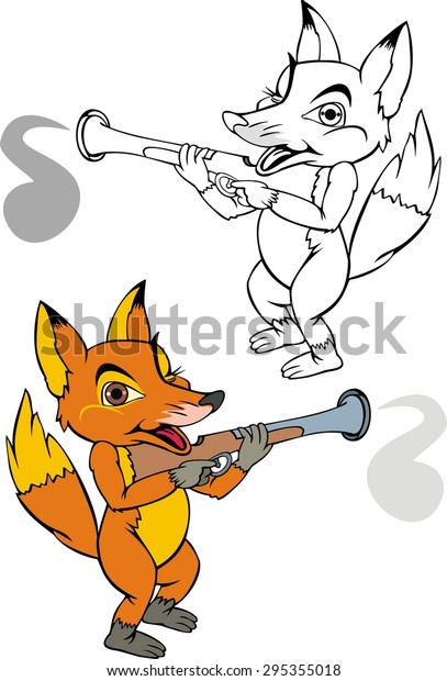 Fox Cub Cartoon Stock Vector (Royalty Free) 295355018 | Shutterstock