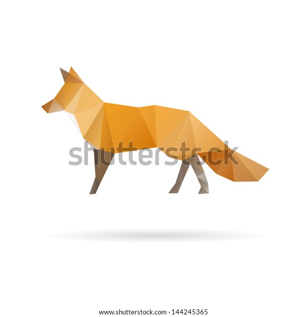 Fox Geometric Design Abstract Isolated On Stock Vector (Royalty Free ...