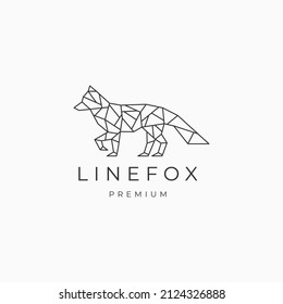 Fox Geometric Logo Icon Design Template Stock Vector (Royalty Free ...