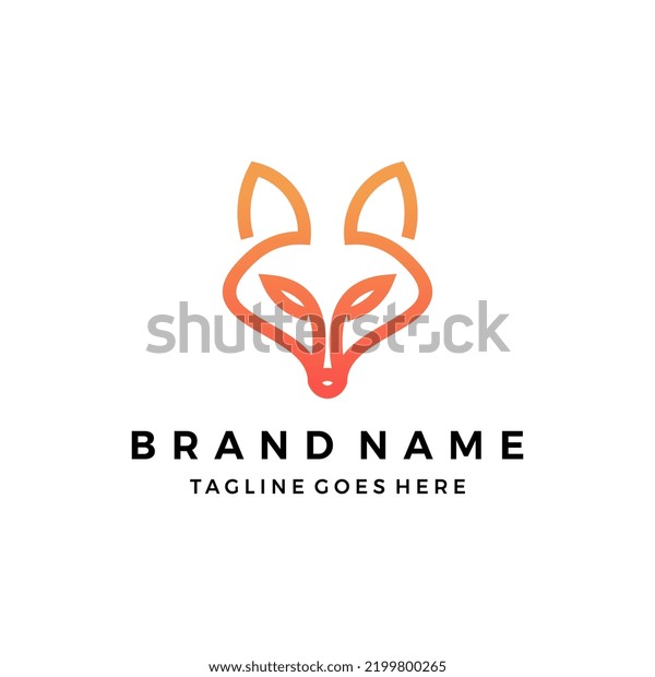 Fox Head Logo Vector Illustration Stock Vector (Royalty Free ...