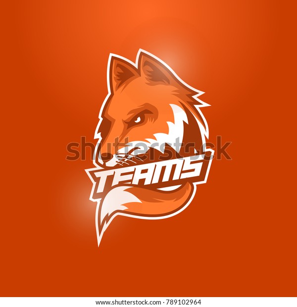 Logo de la mascota de la cabeza de zorro