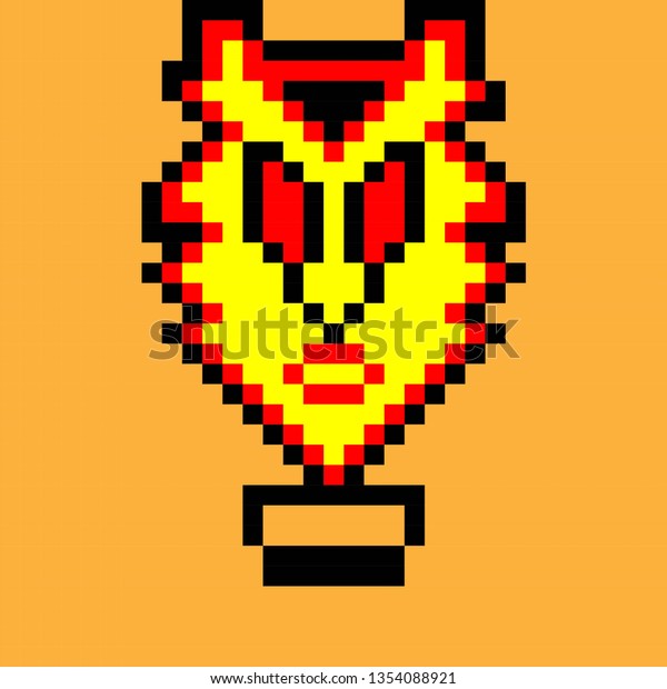 Fox Head Pixel Art Style Wild Stock Vector (Royalty Free) 1354088921 ...